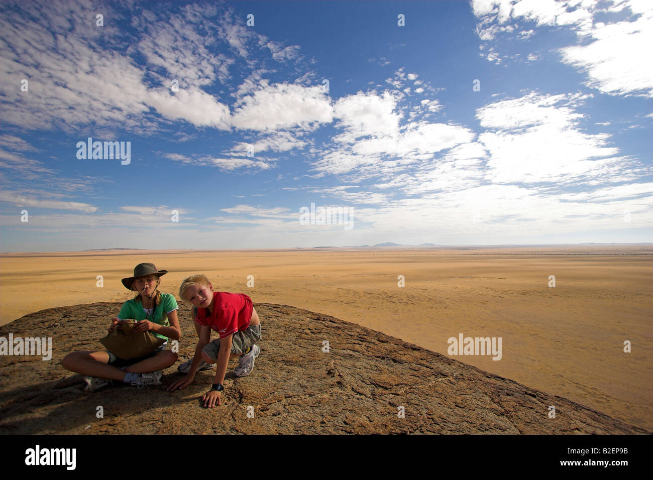 Children in the desert Stock Photo - Alamy