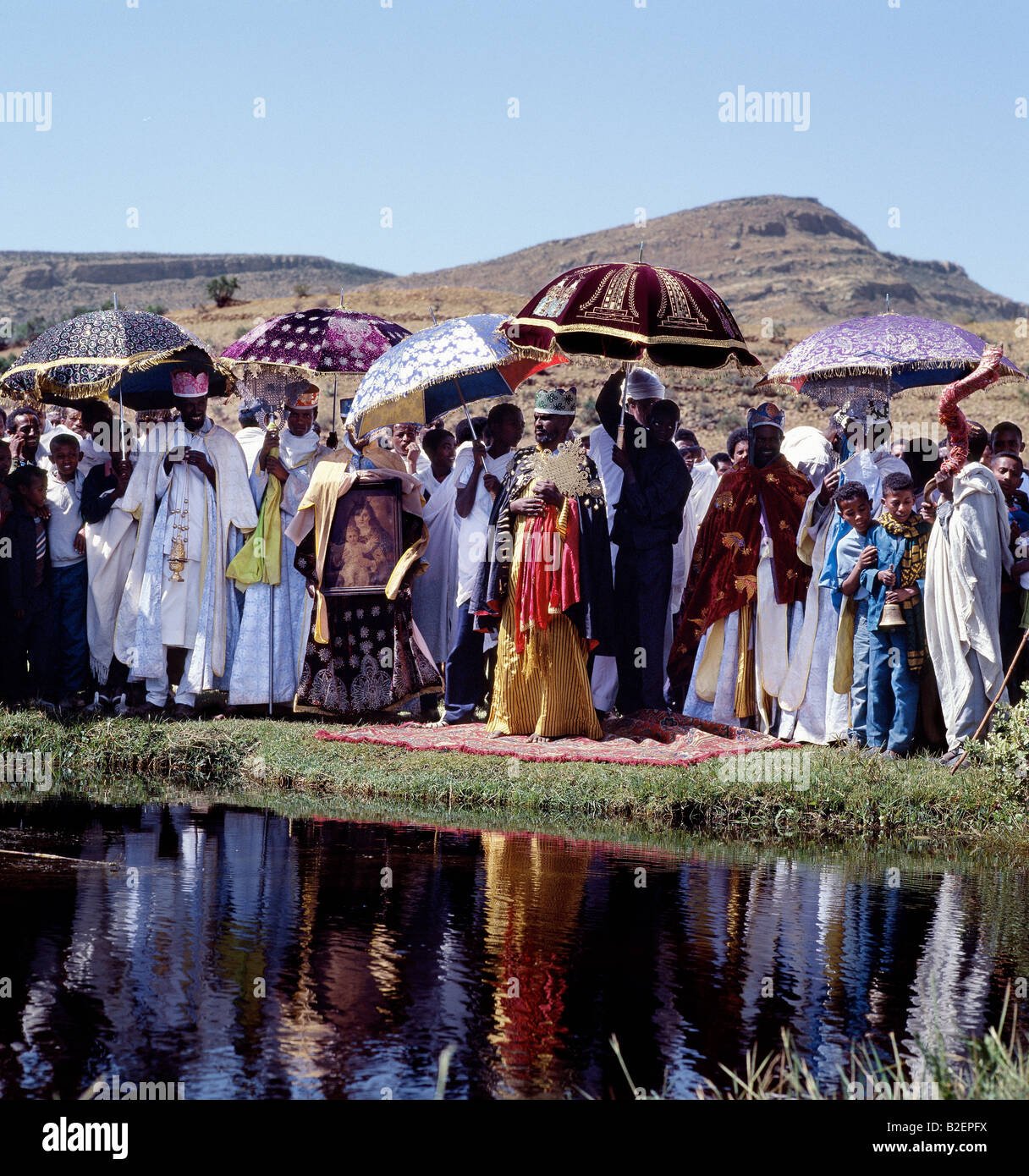 Ethiopian Orthodox priests celebrate Timkat (Epiphany), the church's ...