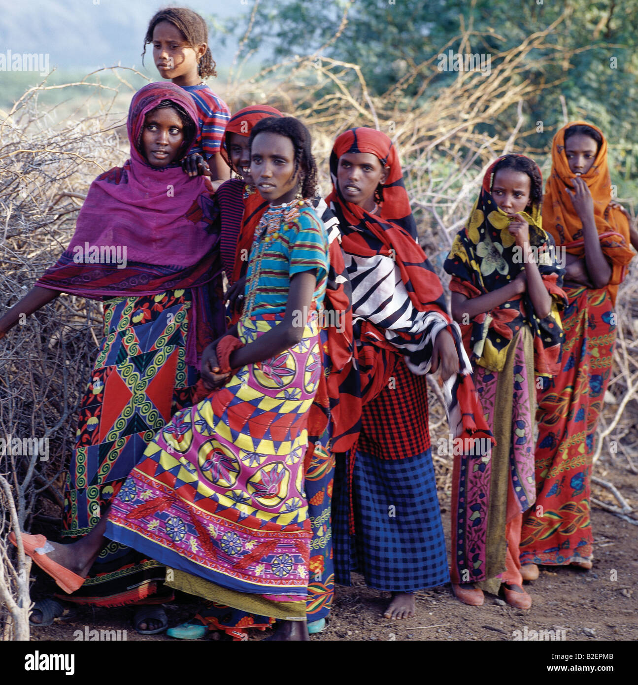 Afar Woman In Traditional Clothing Danakil Desert Ethiopia Stock Photo ... Afar Woman In Traditional Clothing Danakil Desert Ethiopia Stock Photo ...