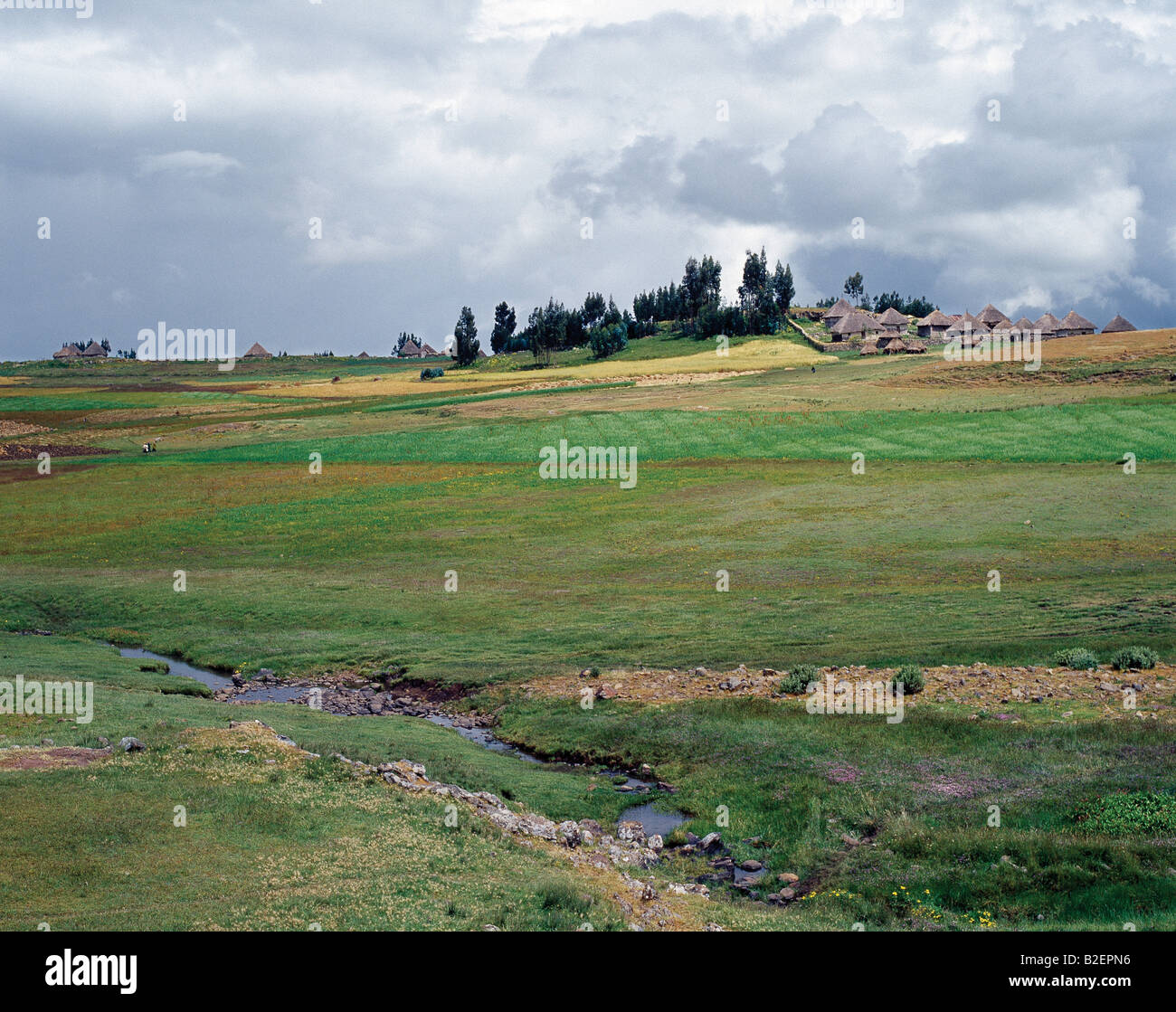 A small village in the Ethiopian Highlands, northeast of Addis Ababa ... A small village in the Ethiopian Highlands, northeast of Addis Ababa ...