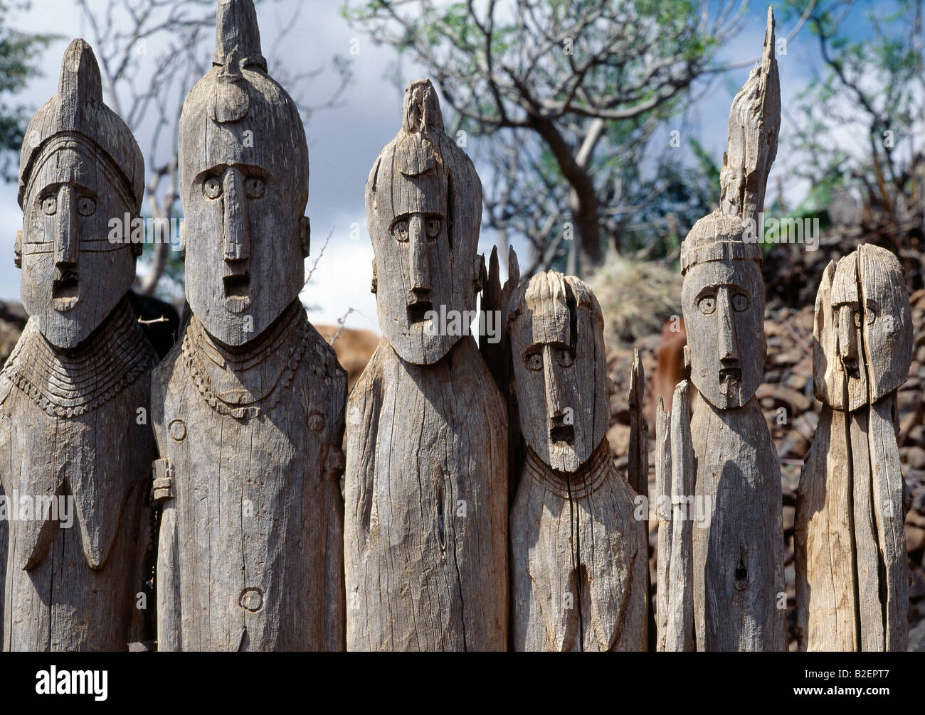 The Konso people of southwest Ethiopia worship the sky God, Waq, and ...