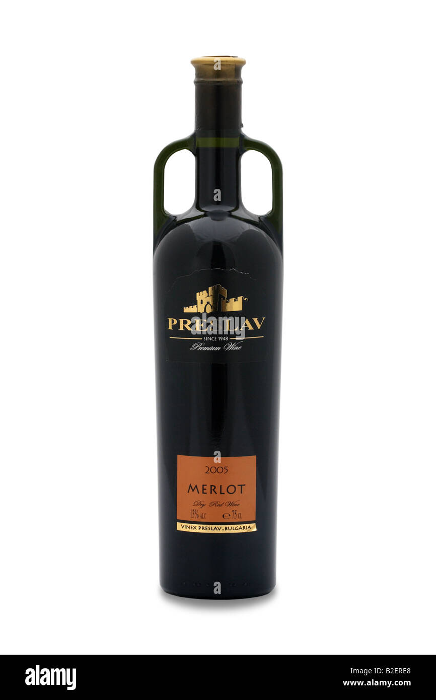 vinex preslav merlot dry red wine 2005 bulgaria Stock Photo - Alamy