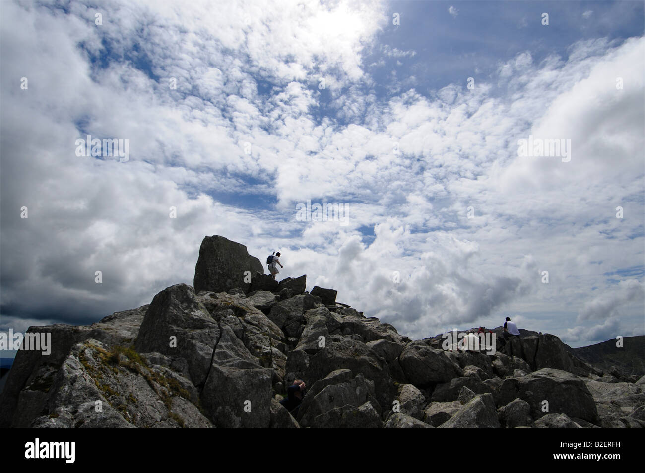 The peak of Tryfan, Snowdonia Stock Photo - Alamy