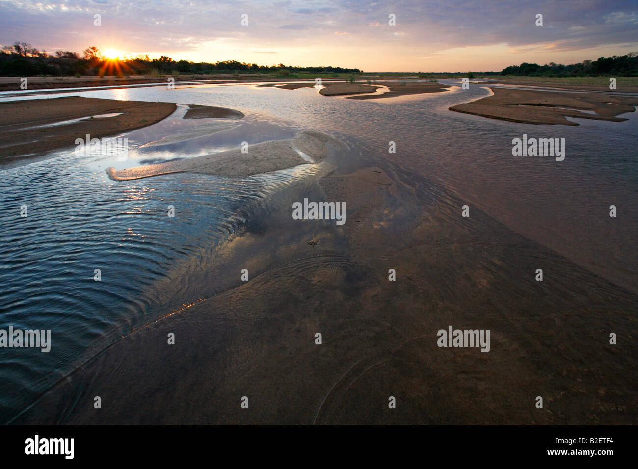 The main channel of the Save river at sunset Stock Photo - Alamy