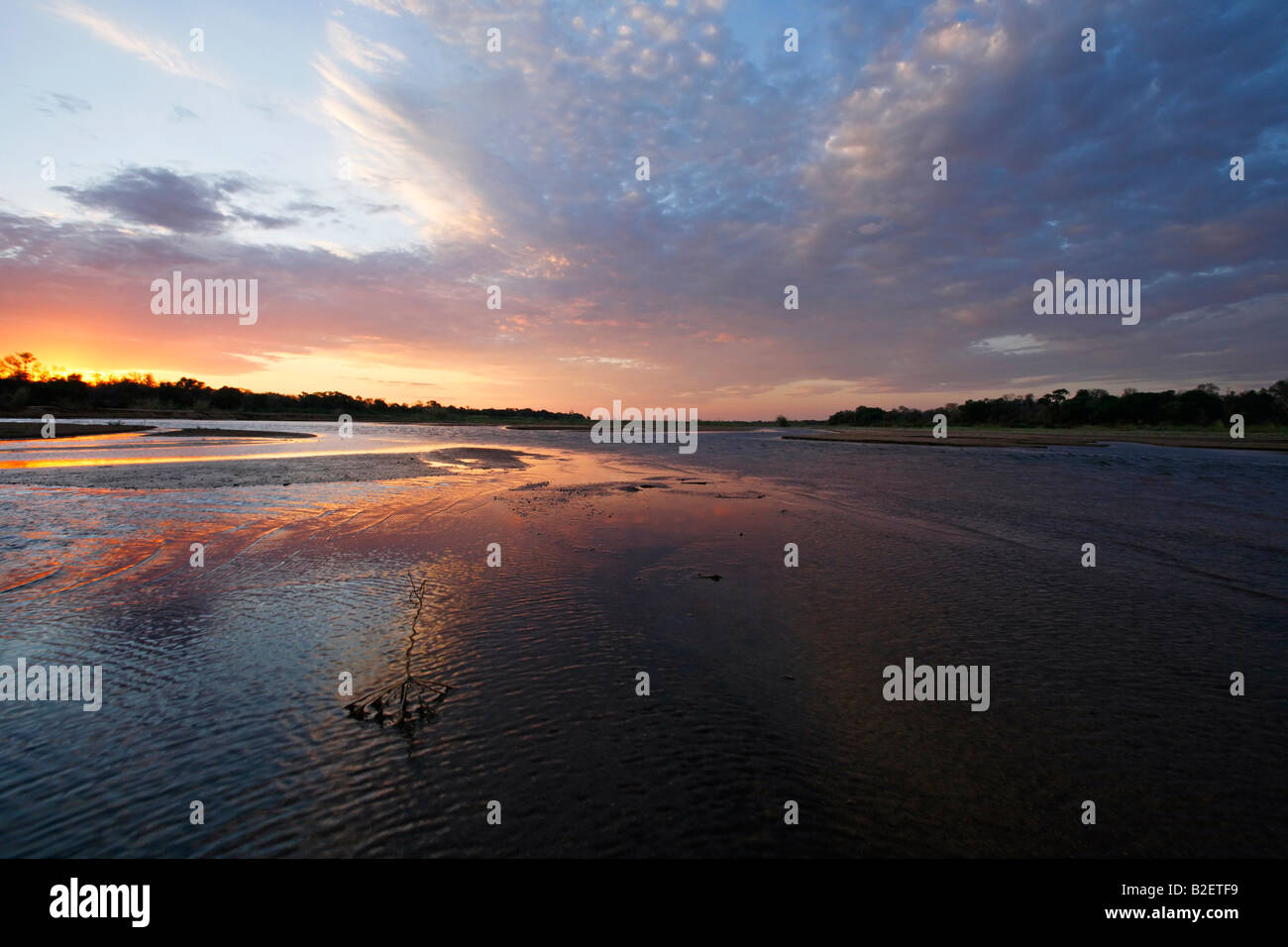 The main channel of the Save river at sunset Stock Photo - Alamy