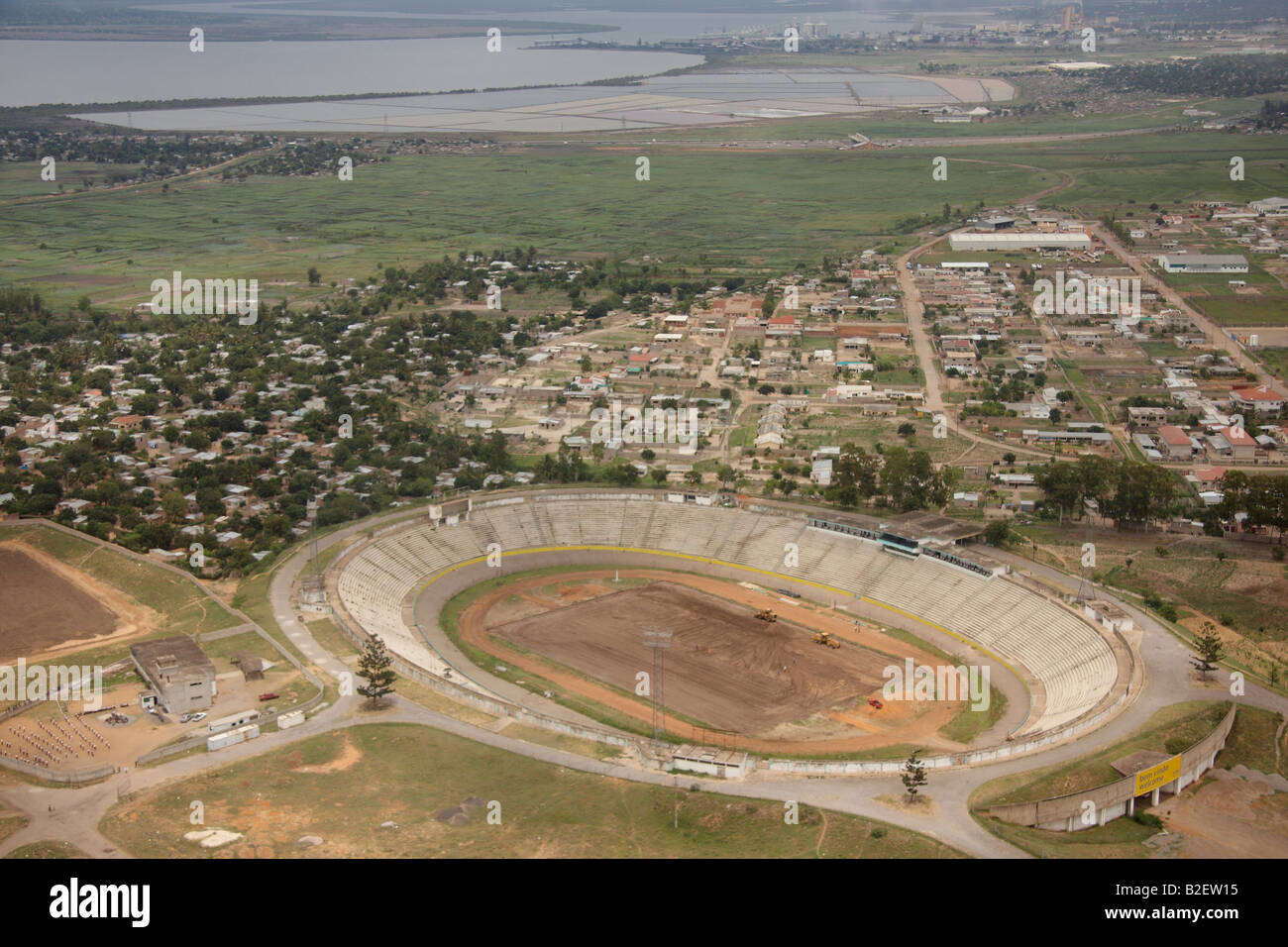 Aerial view of a Soccer stadium in Maputo Stock Photo - Alamy