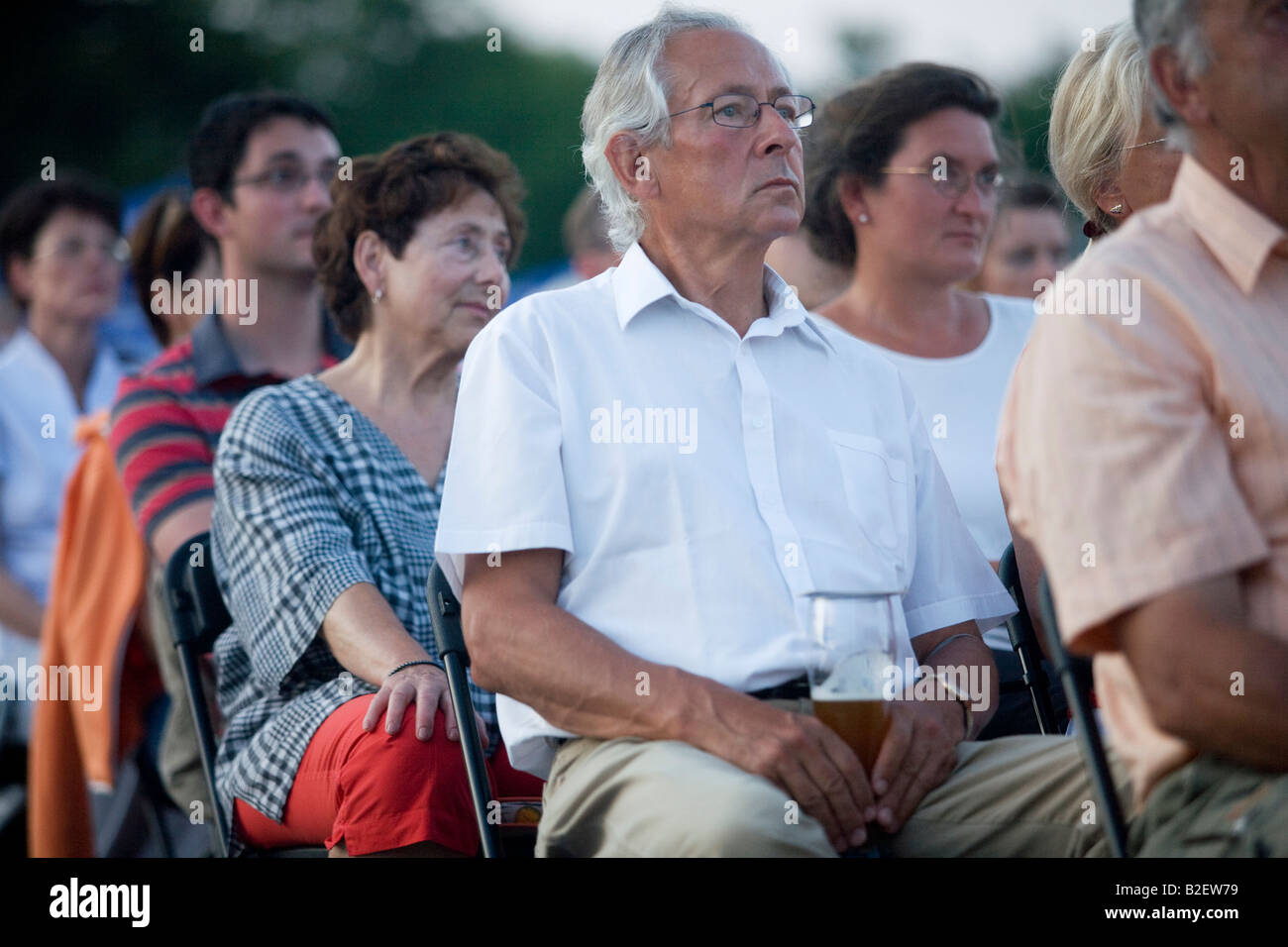 Spectators at public viewing of Richard Wagner opera 'The Mastersingers ...