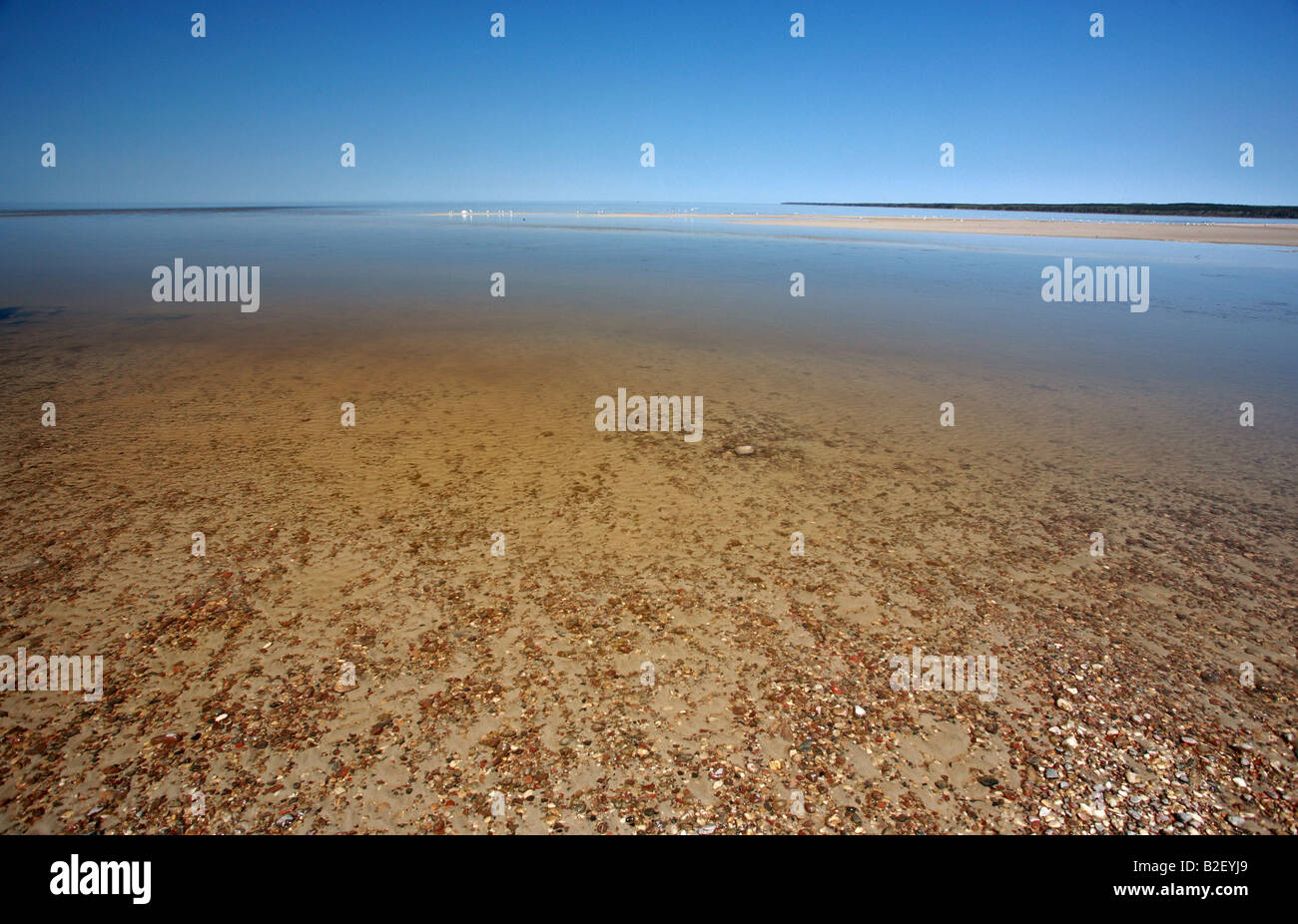 Sand flats along shore of Lake Winnipeg Stock Photo - Alamy