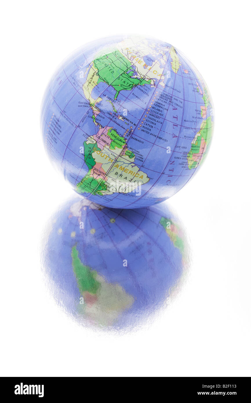 Globe with Reflection Stock Photo - Alamy