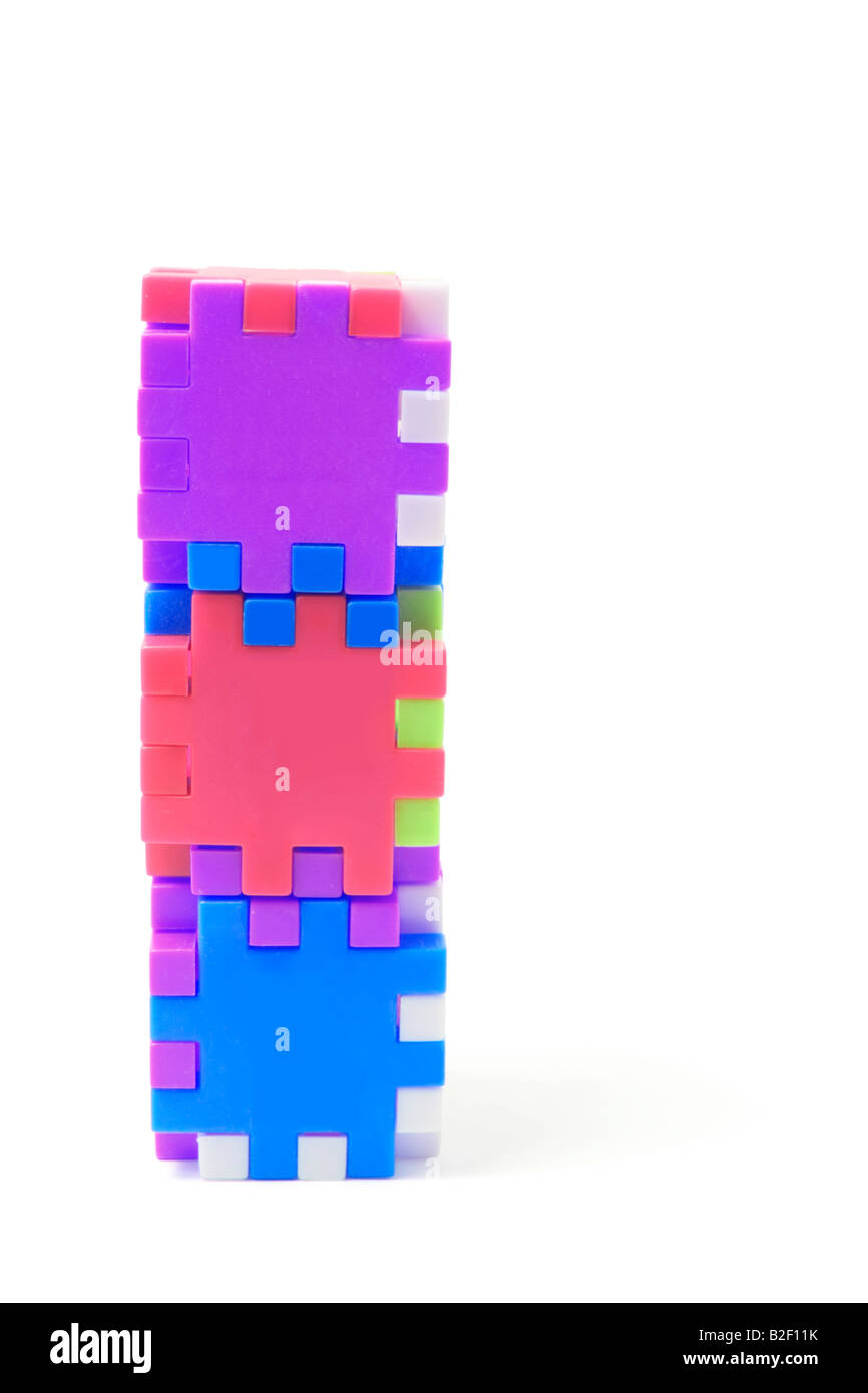 Stack of Alphabet Puzzle Cubes Stock Photo - Alamy