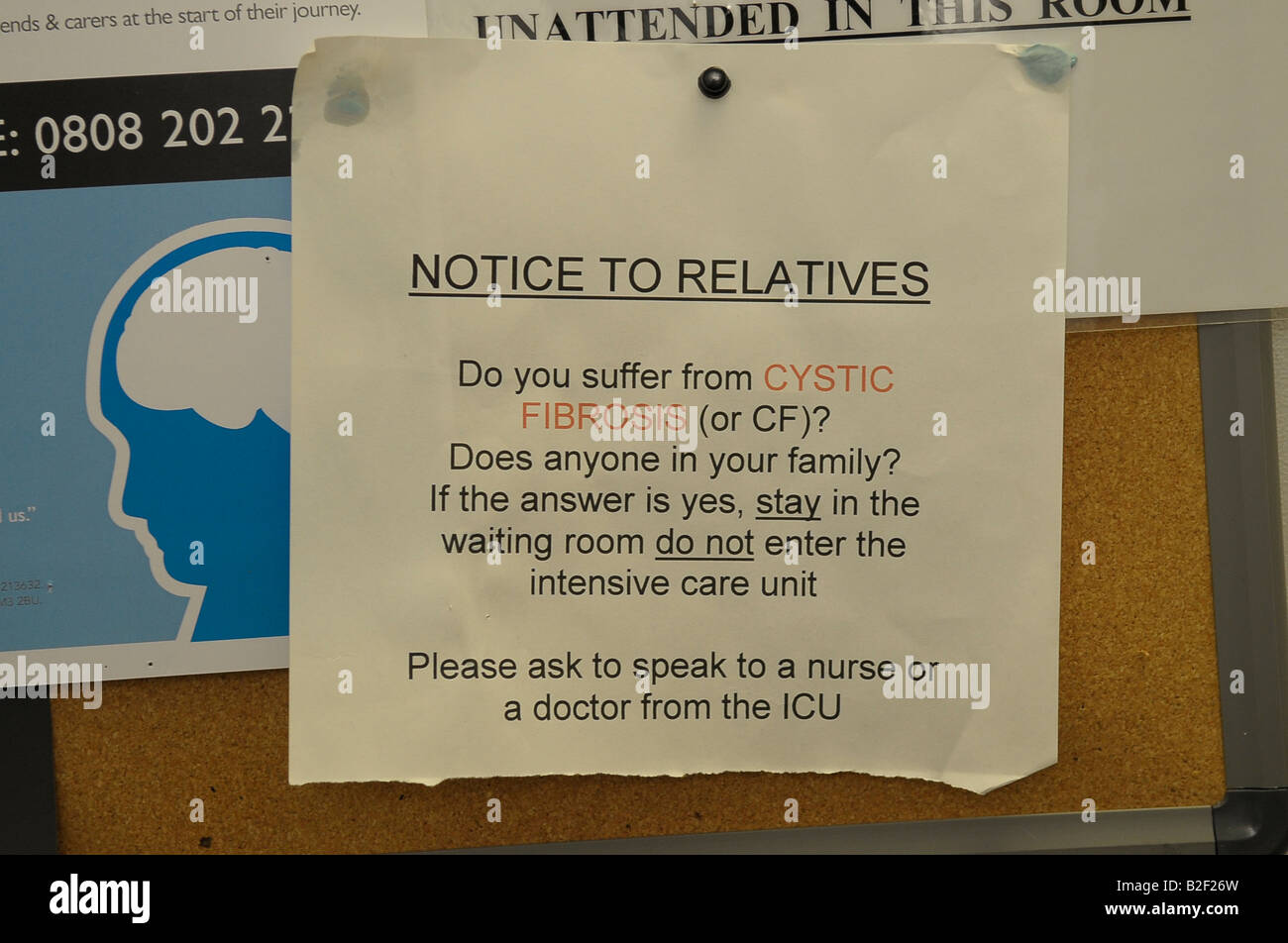 intensive are unit hospital notice to relatives cystic fibrosis warning ...