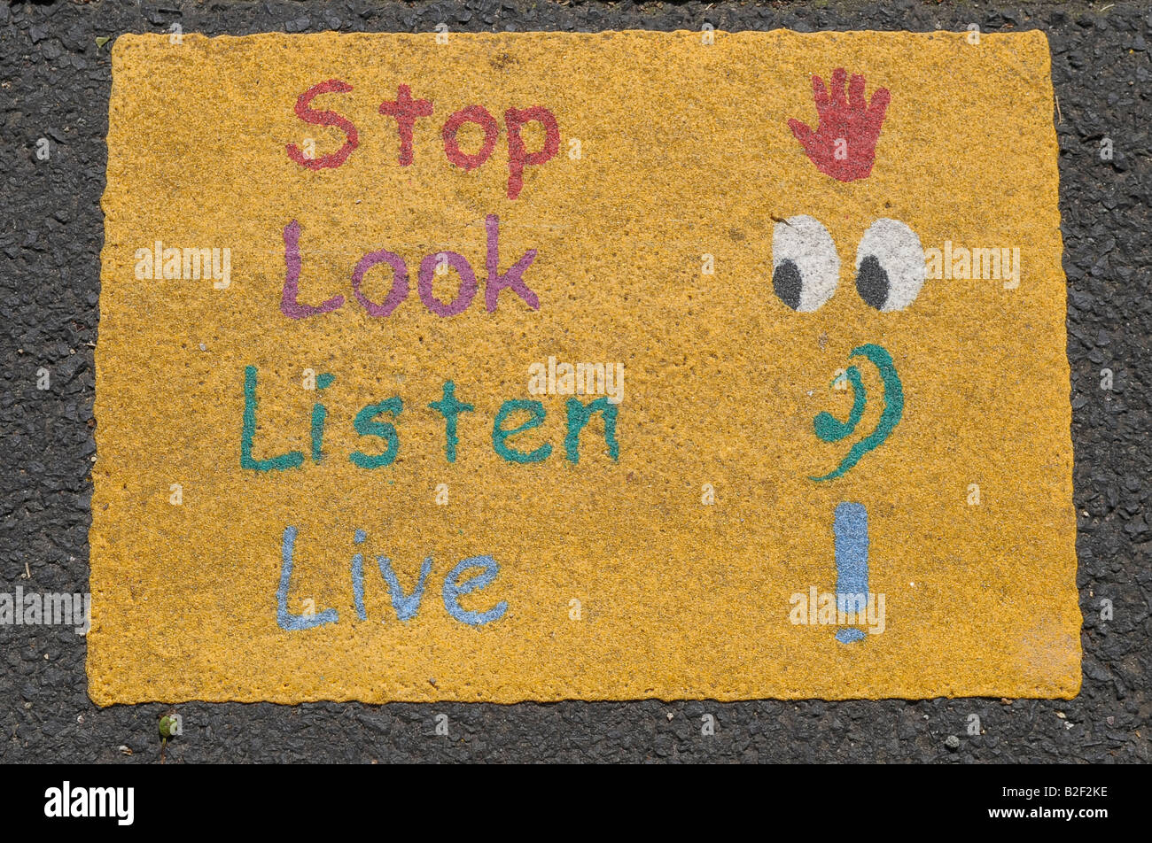 Stop look listen road hi-res stock photography and images - Alamy