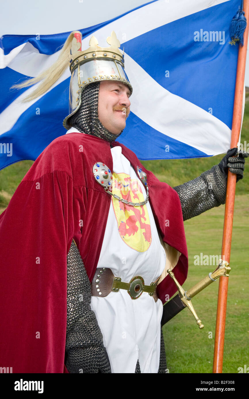 Robert the Bruce, Scottish King holding Saltire Flag or Saint Andrew's ...