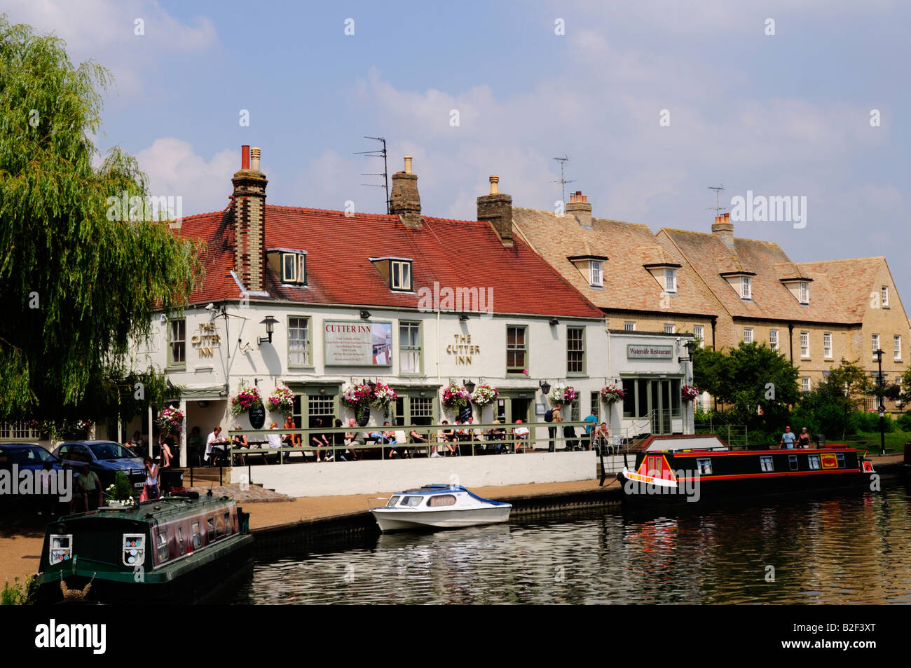 The Cutter Inn and Ely Riverside Cambridgeshire England UK Stock Photo ...