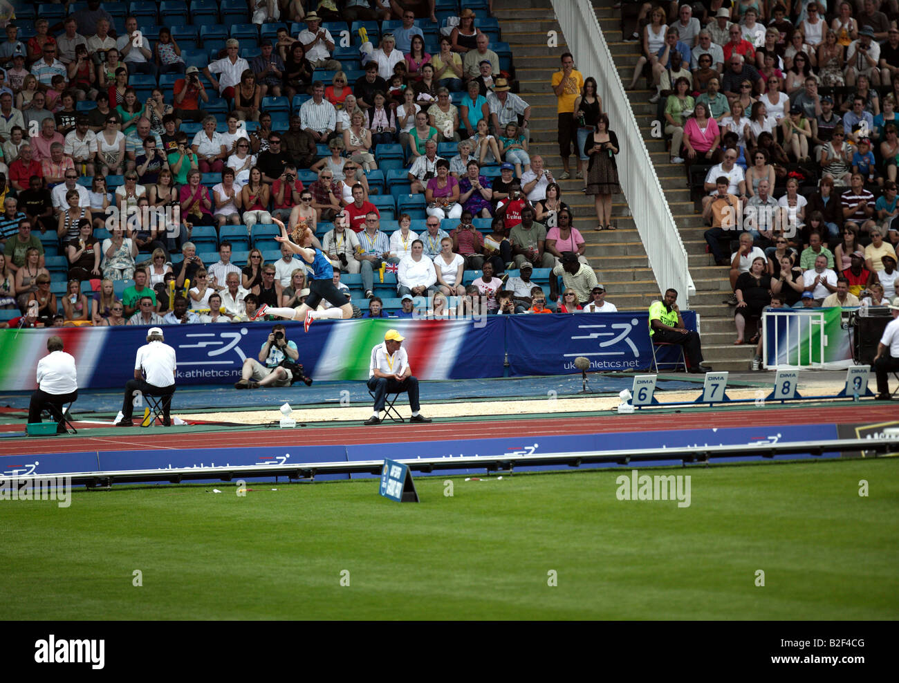 Greg Rutherford competing in the Long Jump competition at the Aviva ...