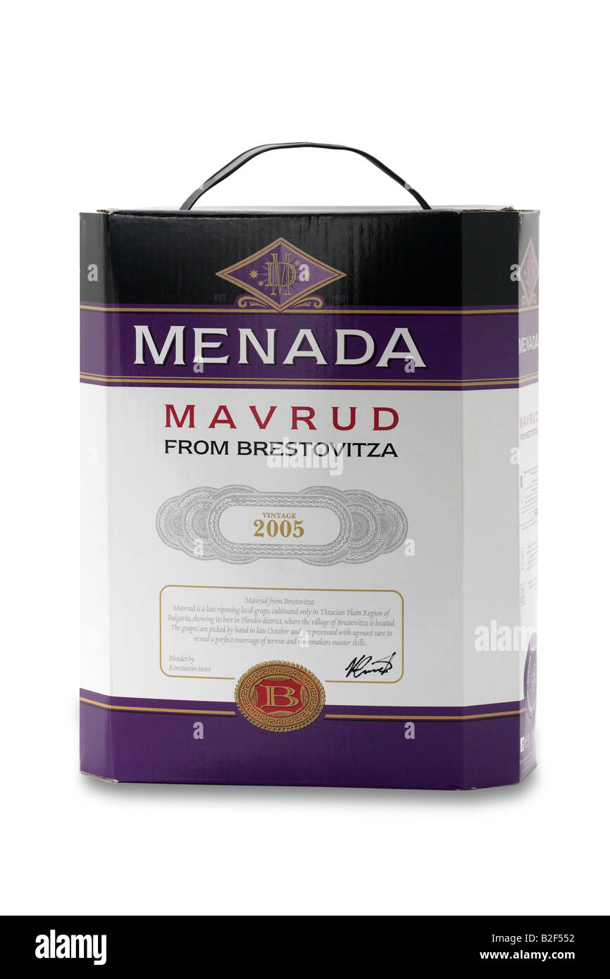 menada mavrud from brestovitza red wine alcohol Stock Photo - Alamy