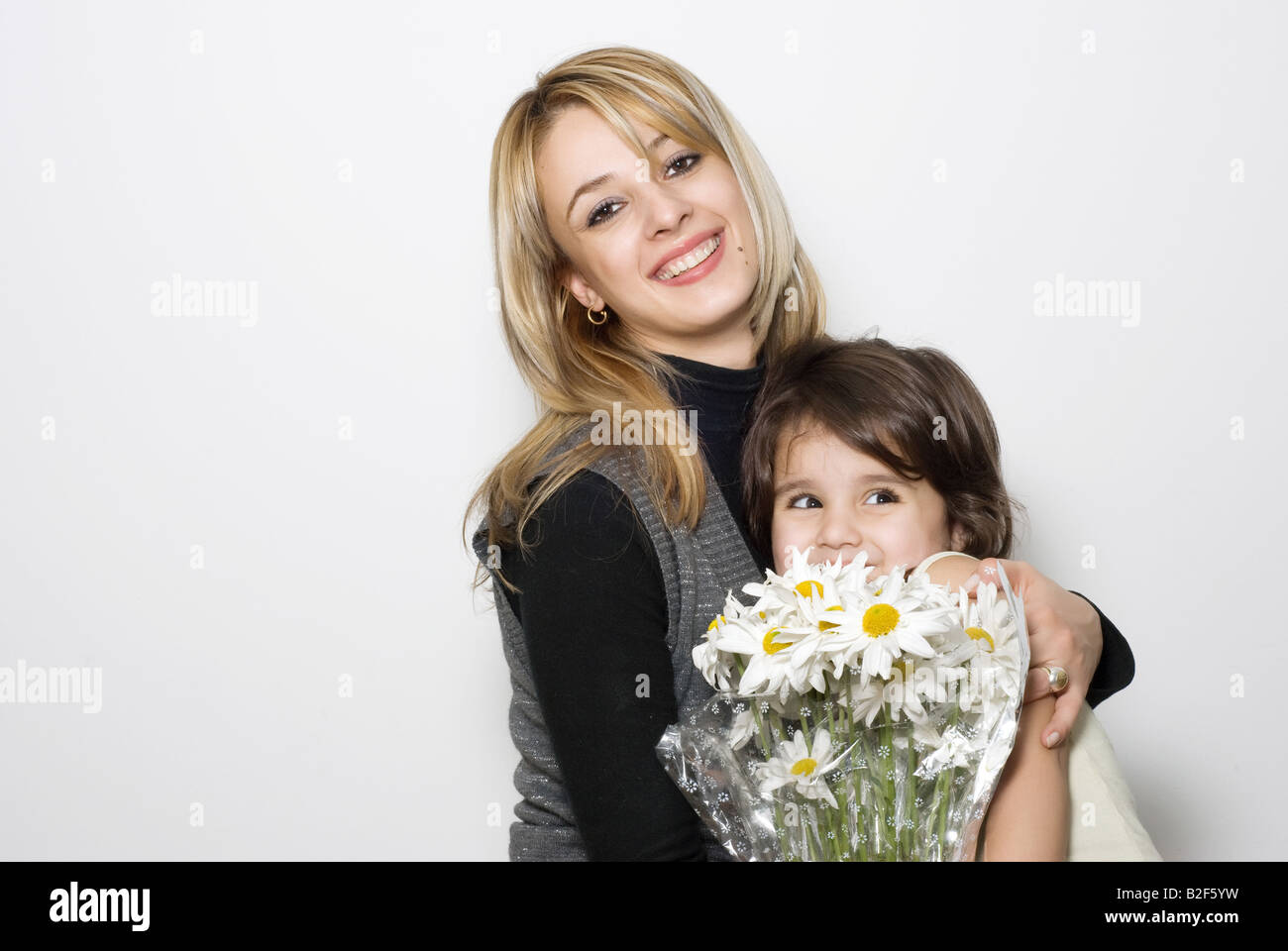 Mother with a daughter. Emotions Stock Photo - Alamy