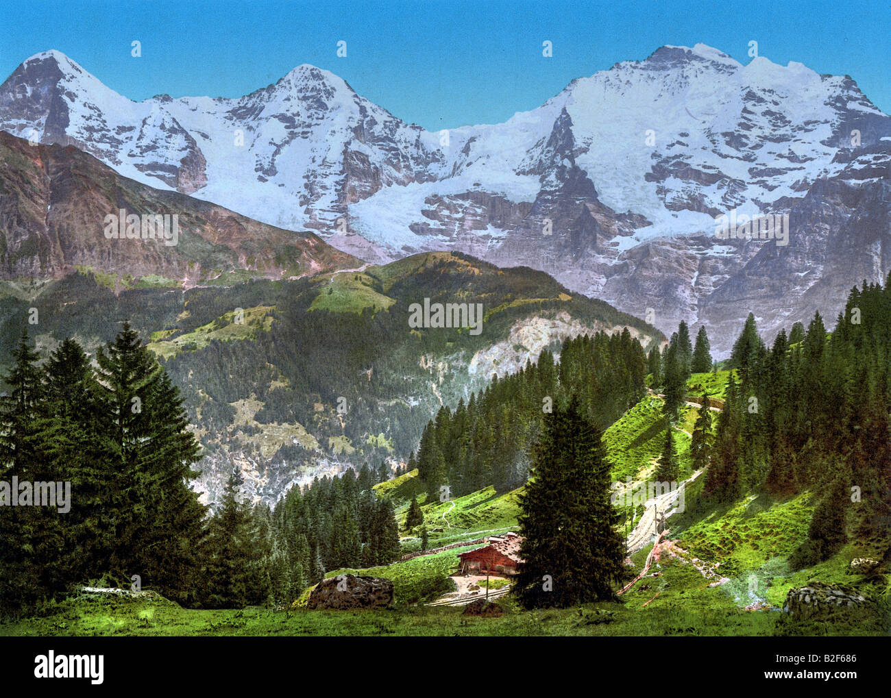 Murren or Muerren, Switzerland Stock Photo - Alamy
