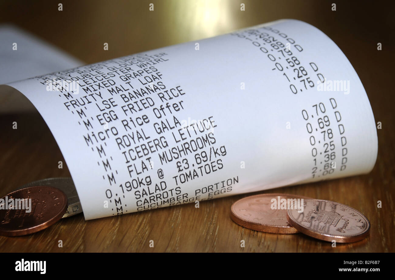 Grocery reciept hi-res stock photography and images - Alamy