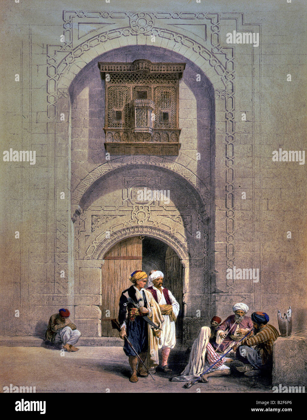 Modern mansion, showing the arabesque architecture of Cairo Stock Photo ...