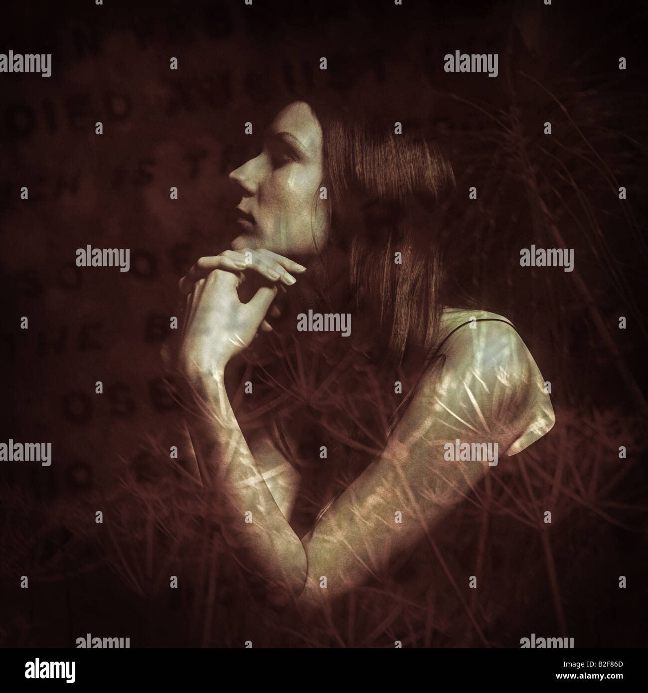 A Young Woman Thinking and Contemplating Stock Photo - Alamy