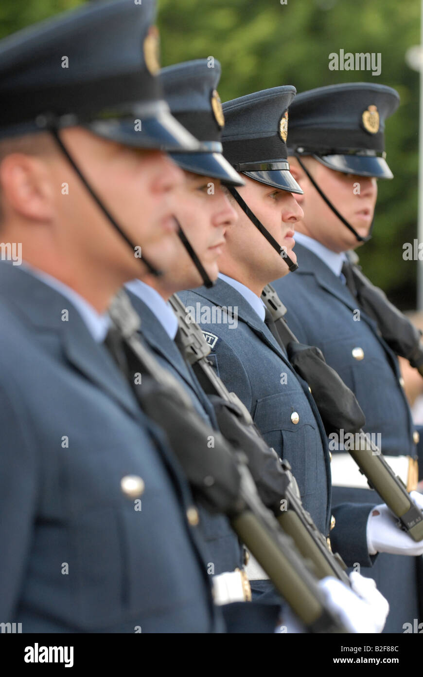 RAF Soldiers on Parade Stock Photo - Alamy