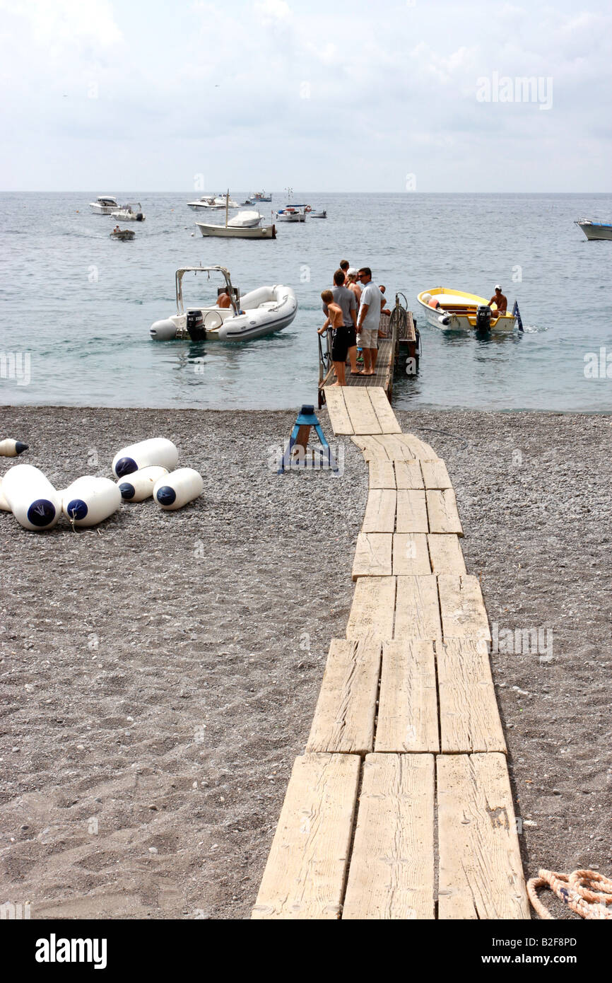 Boat jetty on Positano beach,Amalfi coast, Itlay Stock Photo - Alamy