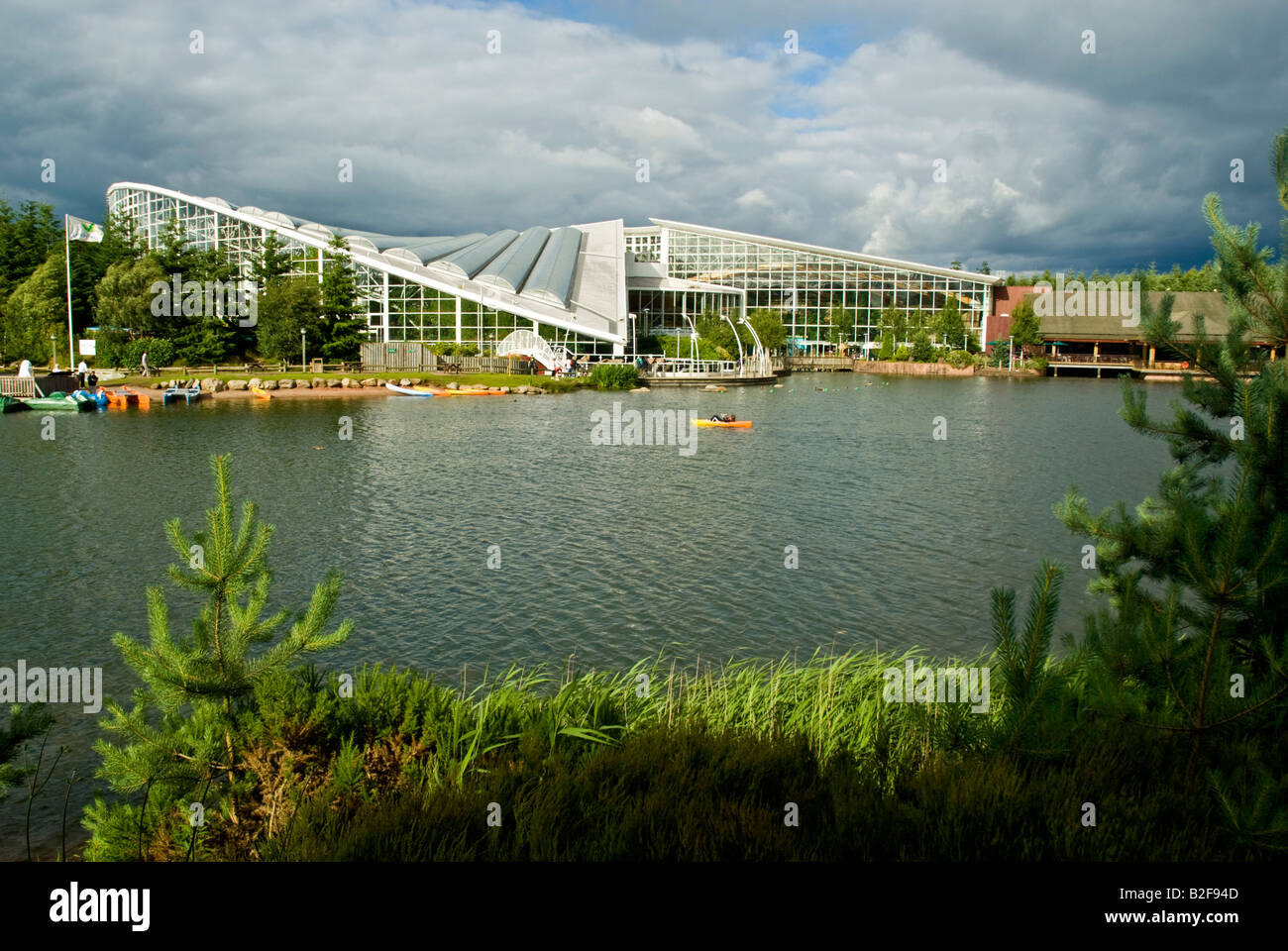 Centre Parcs main building at the Whinfell Forest holiday centre Stock ...