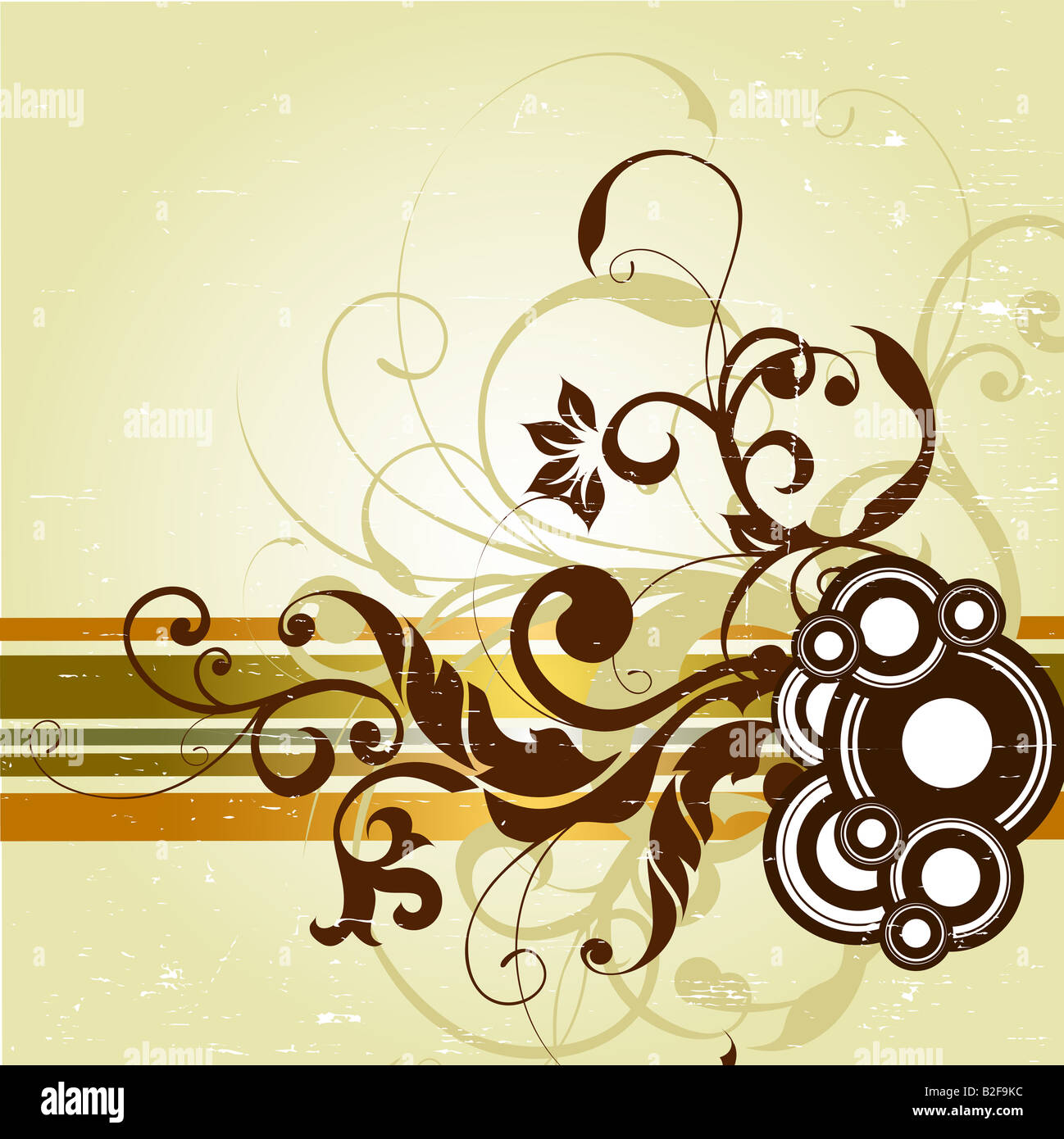 illustration drawing of floral background Stock Photo - Alamy