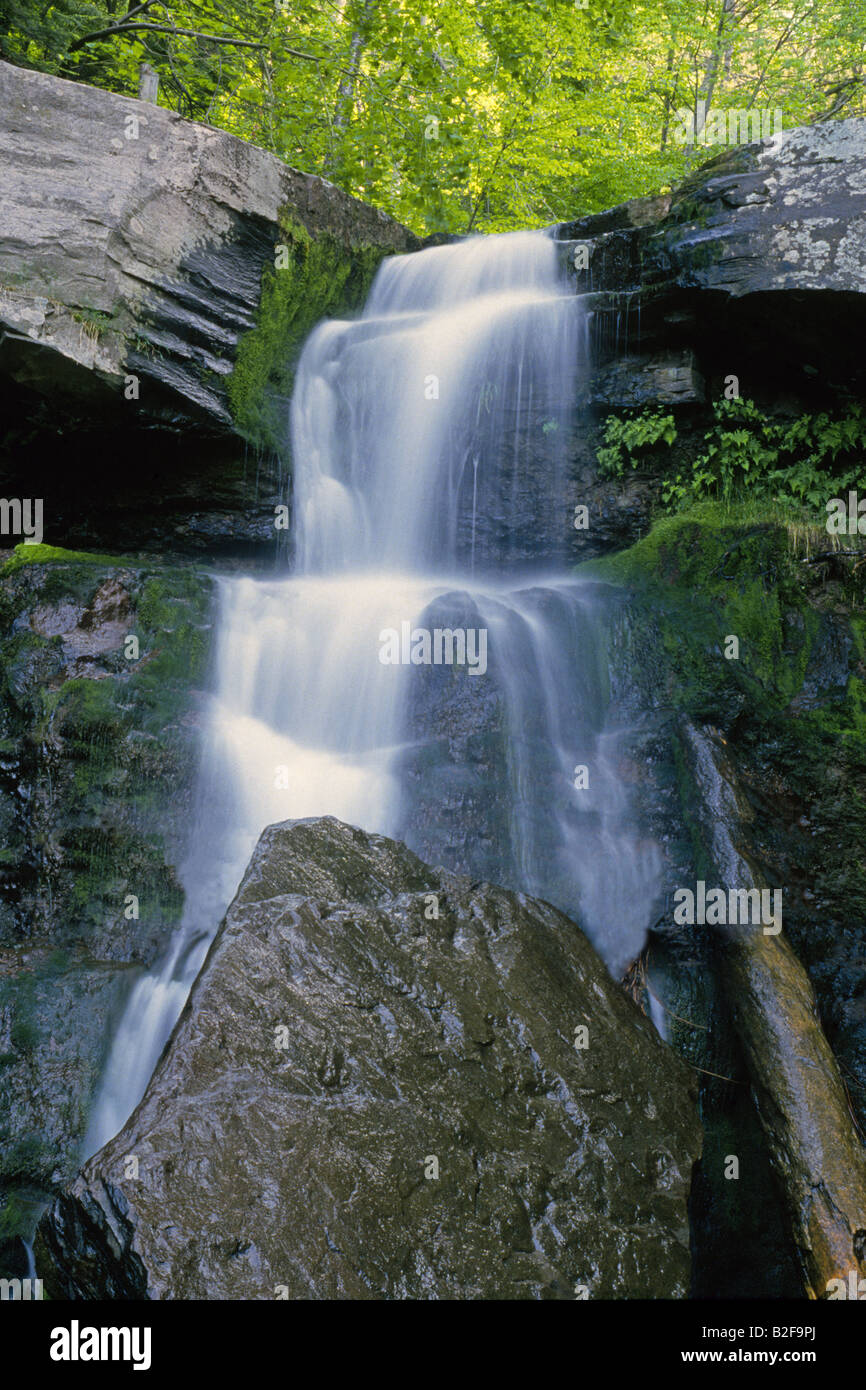 A small roadside waterfall on the Blue Ridge Parkway in North CArolina ...