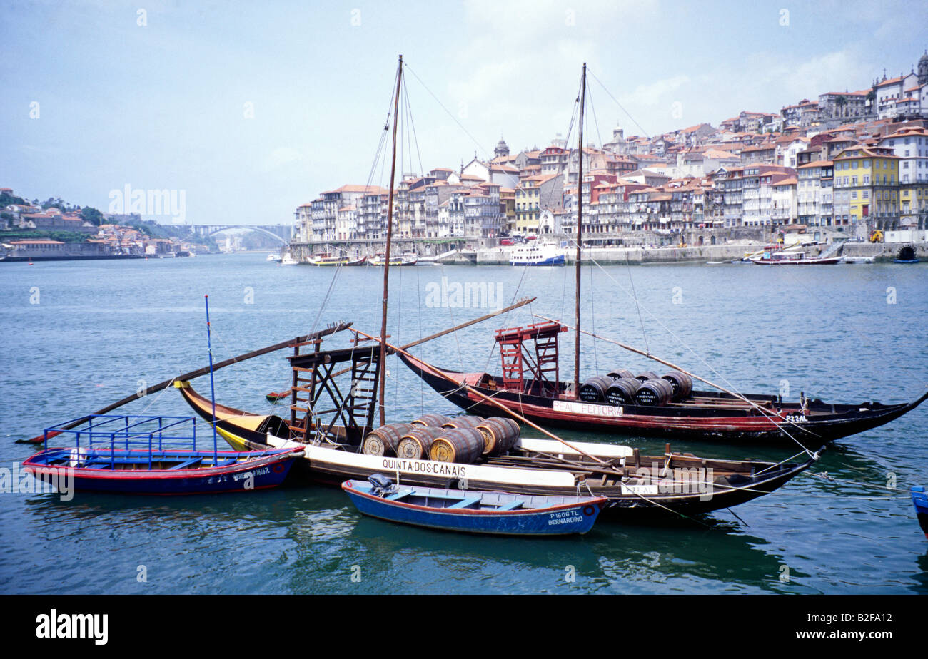 Porto Quay by Douro River Porto Portugal Europe Stock Photo - Alamy