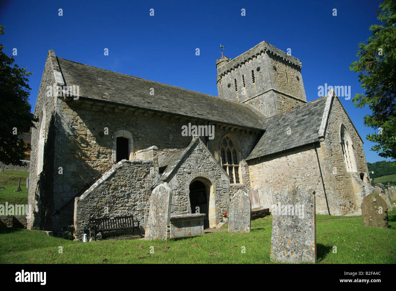St Winifreds Church Branscombe Devon UK Stock Photo - Alamy
