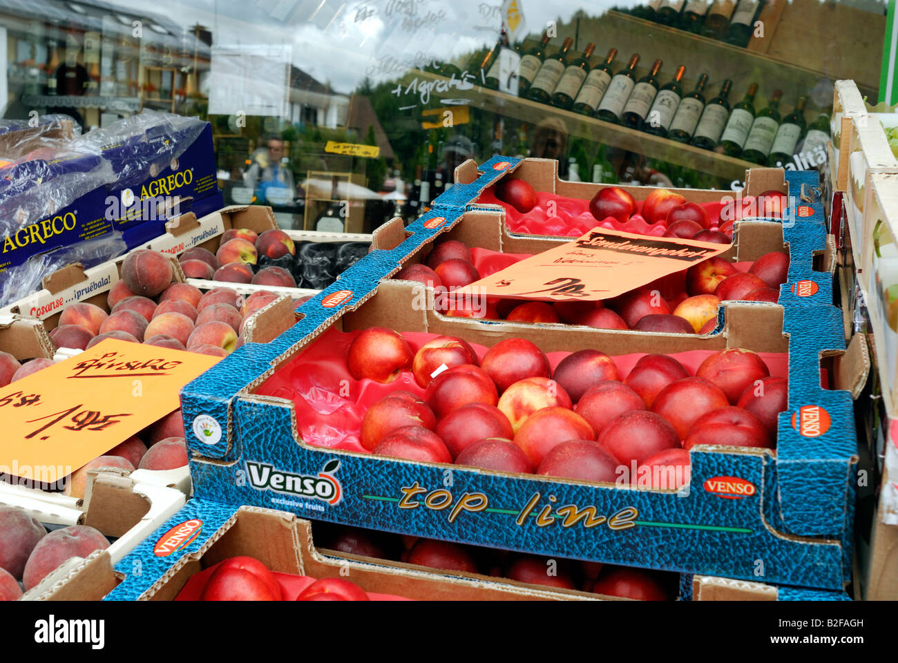 Outdoor farm produce stall in Titisee in the Black Forest area of ...