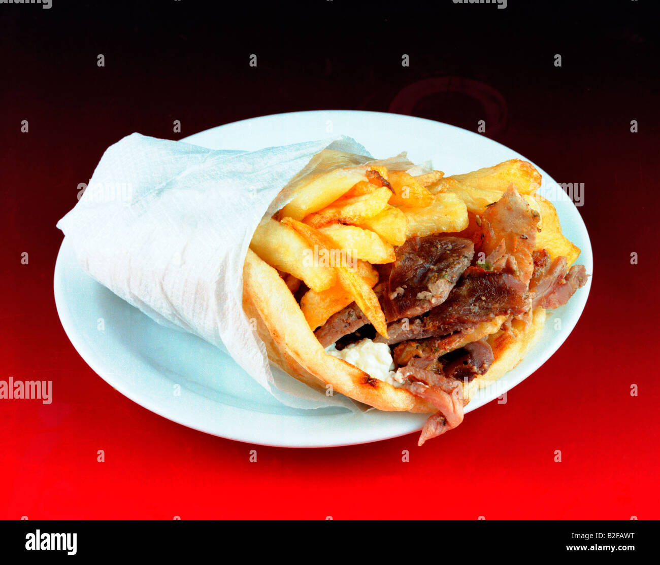 Greek Fast Food Stock Photo - Alamy