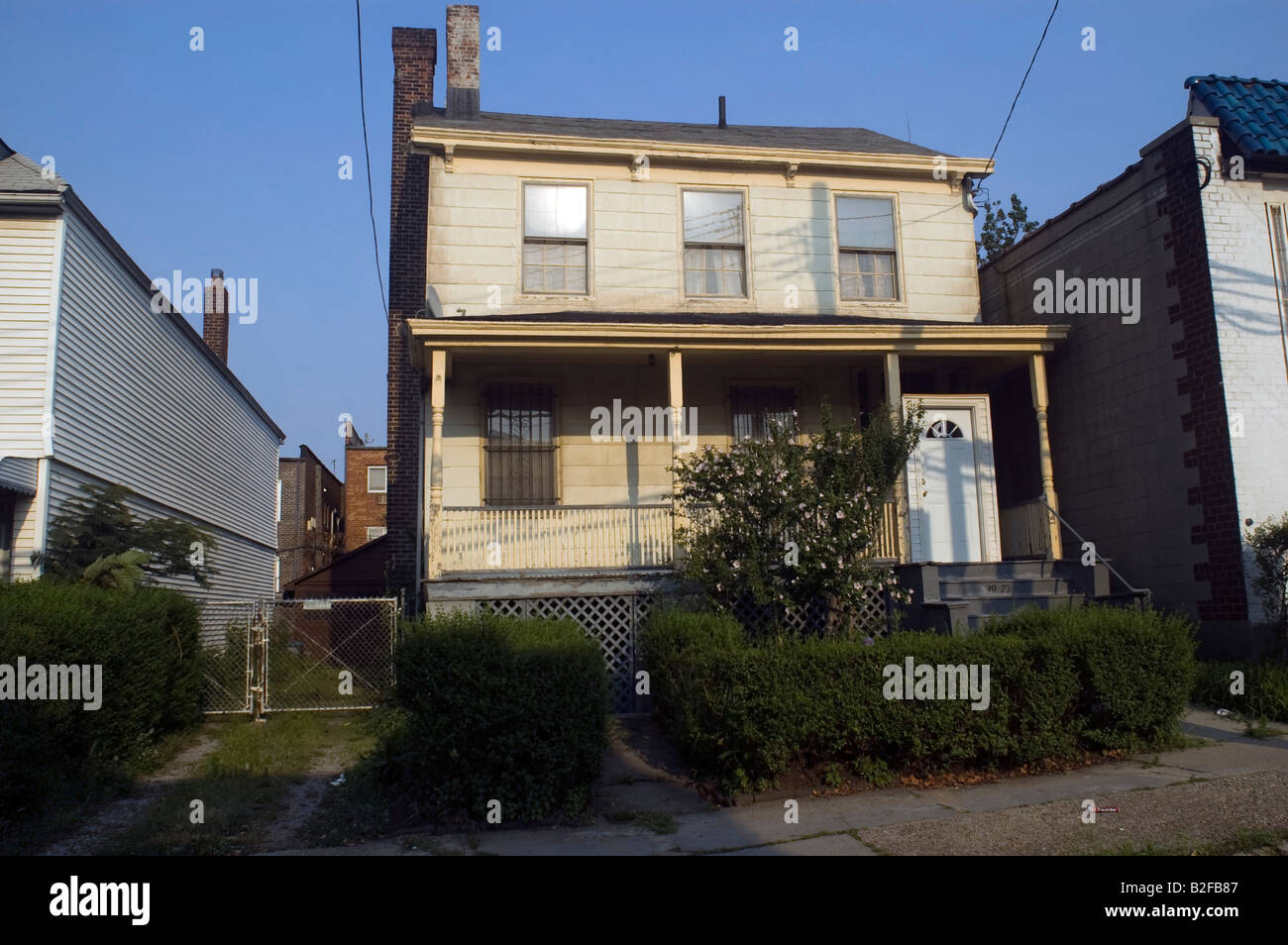 A pre war home in the Woodside neighborhood in the borough of Queens in ...