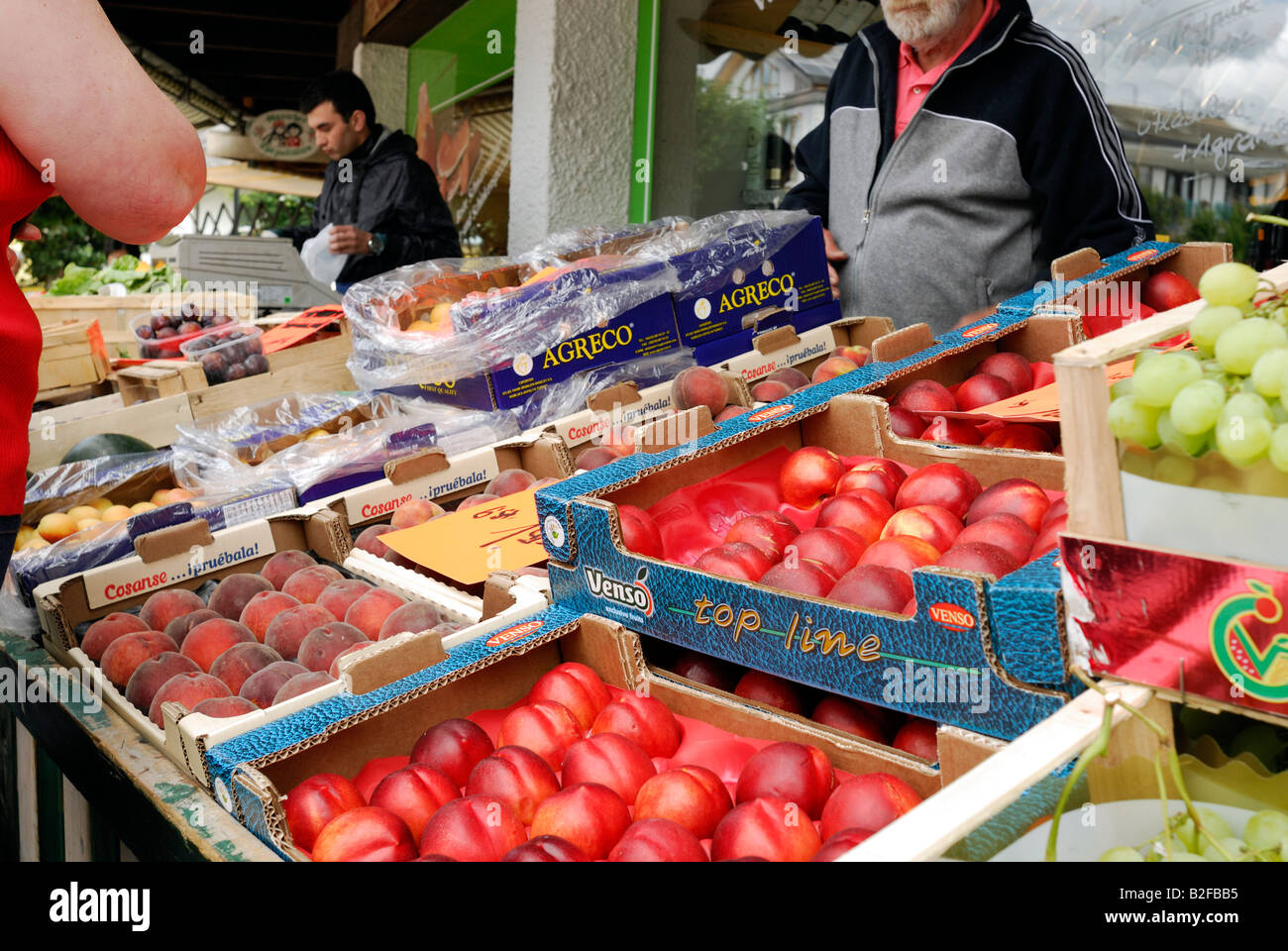 Outdoor farm produce stall in Titisee in the Black Forest area of ...