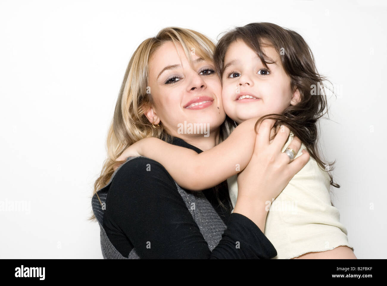 Mother with a daughter. Emotions Stock Photo - Alamy