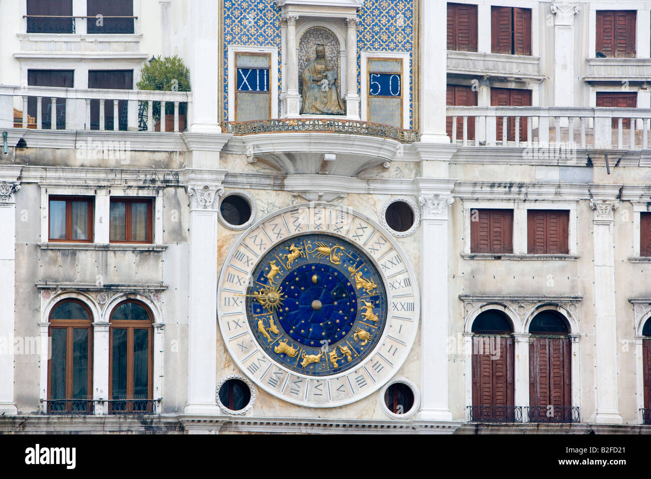 Clock tower Venice Italy Stock Photo - Alamy