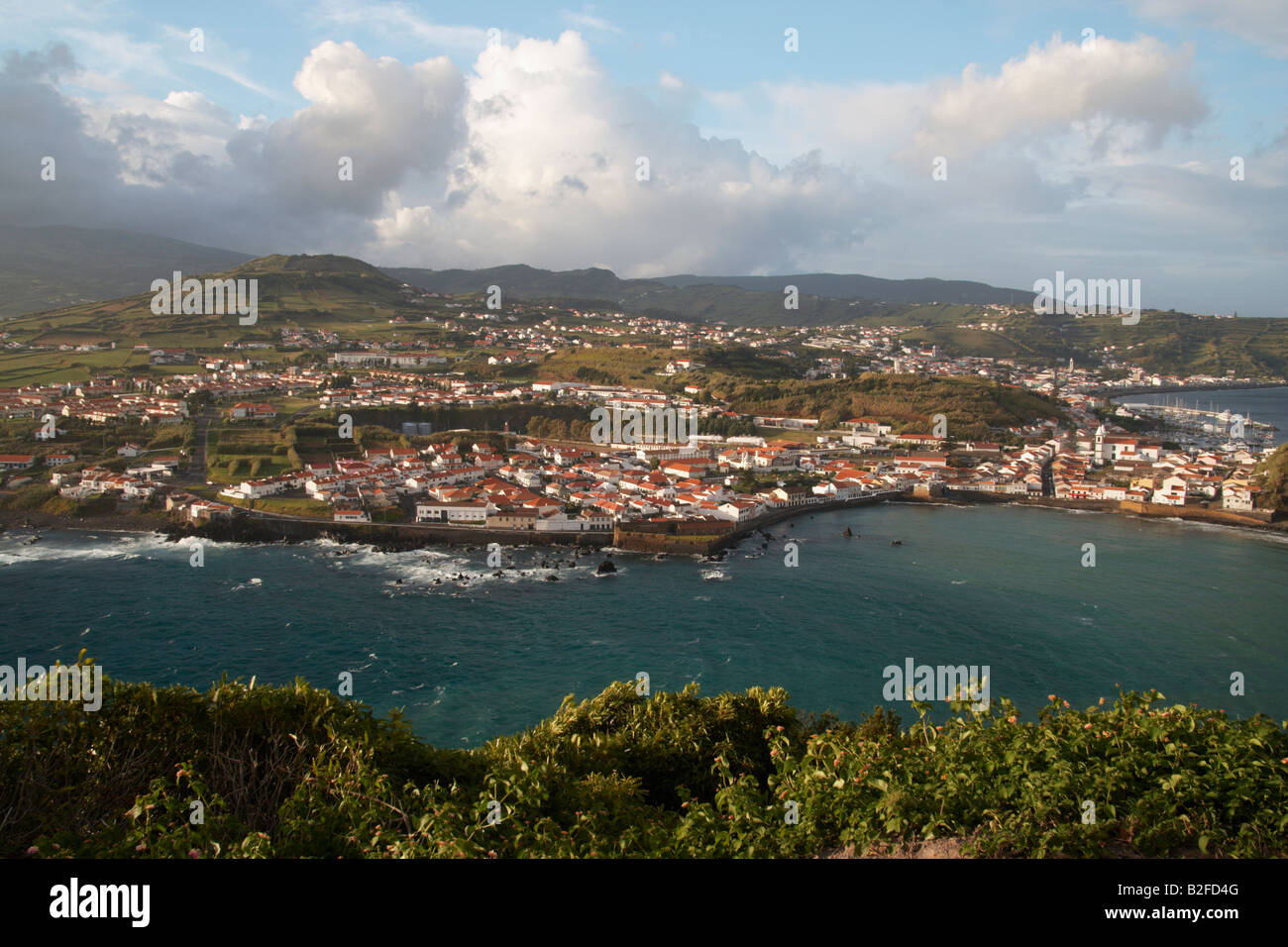 Horta on Faial island in The Azores Stock Photo - Alamy