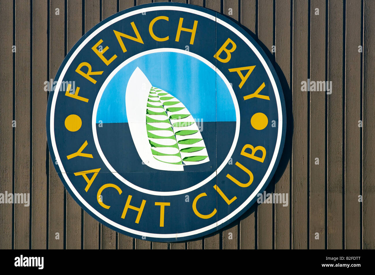 French Bay Yacht Club sign Stock Photo - Alamy