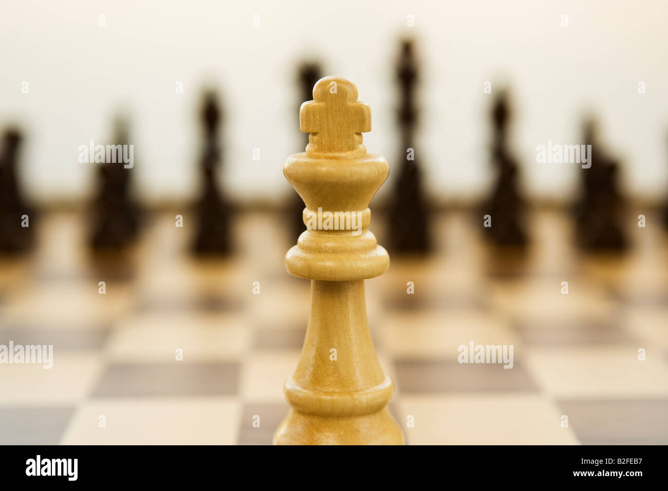 King Facing All Chess Pieces Stock Photo - Alamy