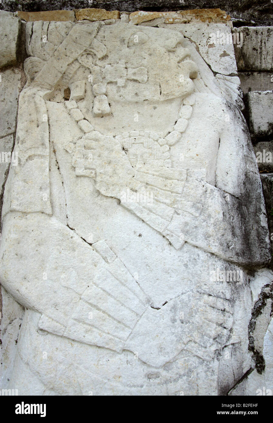 Stone Relief Carving on the Walls of the Palace, Palenque Archeological ...