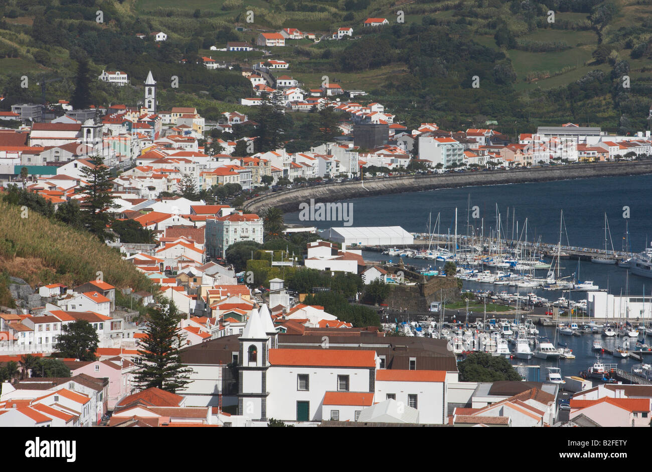 Horta, the capital of Faial island in The Azores Stock Photo - Alamy