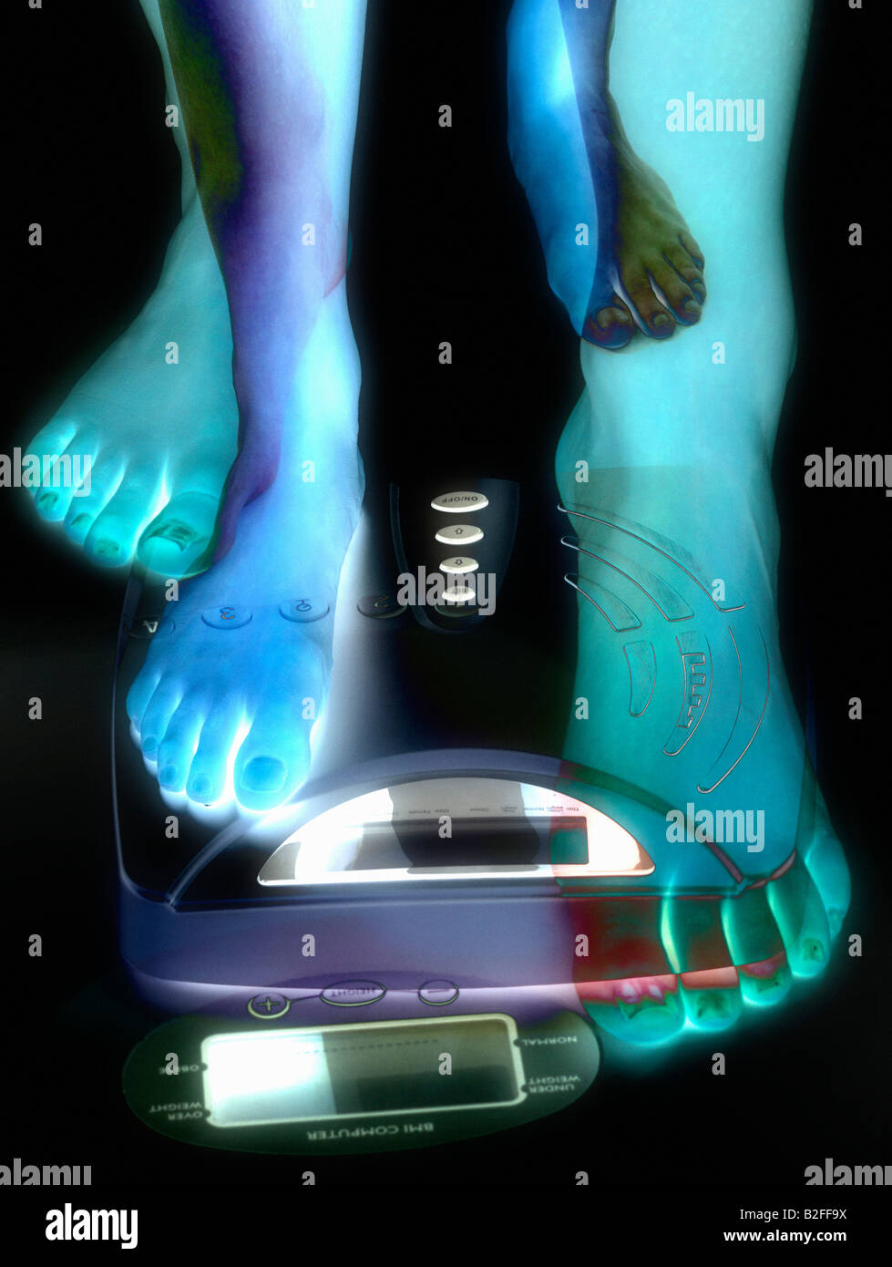 Weight scales feet hi-res stock photography and images - Alamy