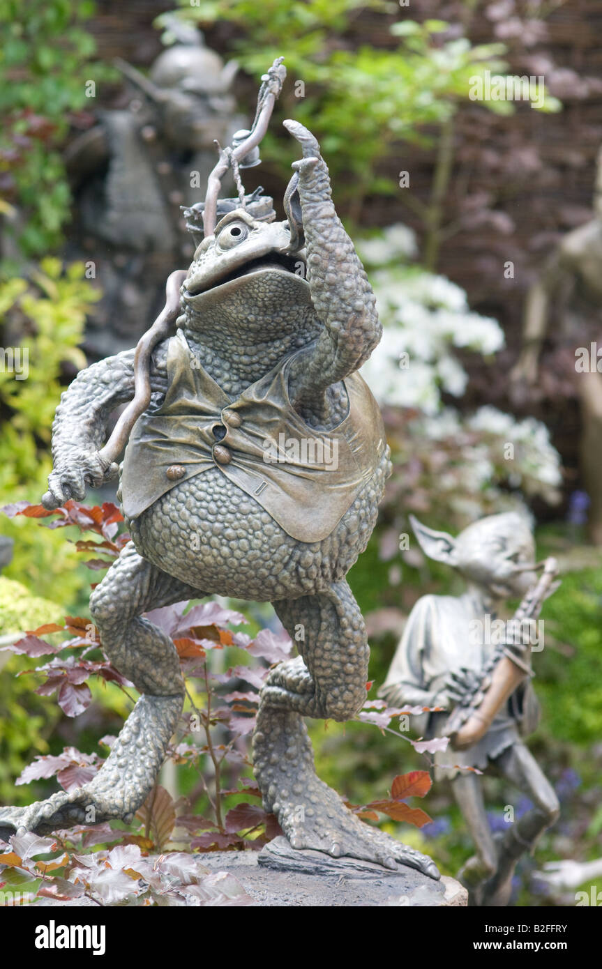 Laughing elf water feature garden Stock Photo - Alamy