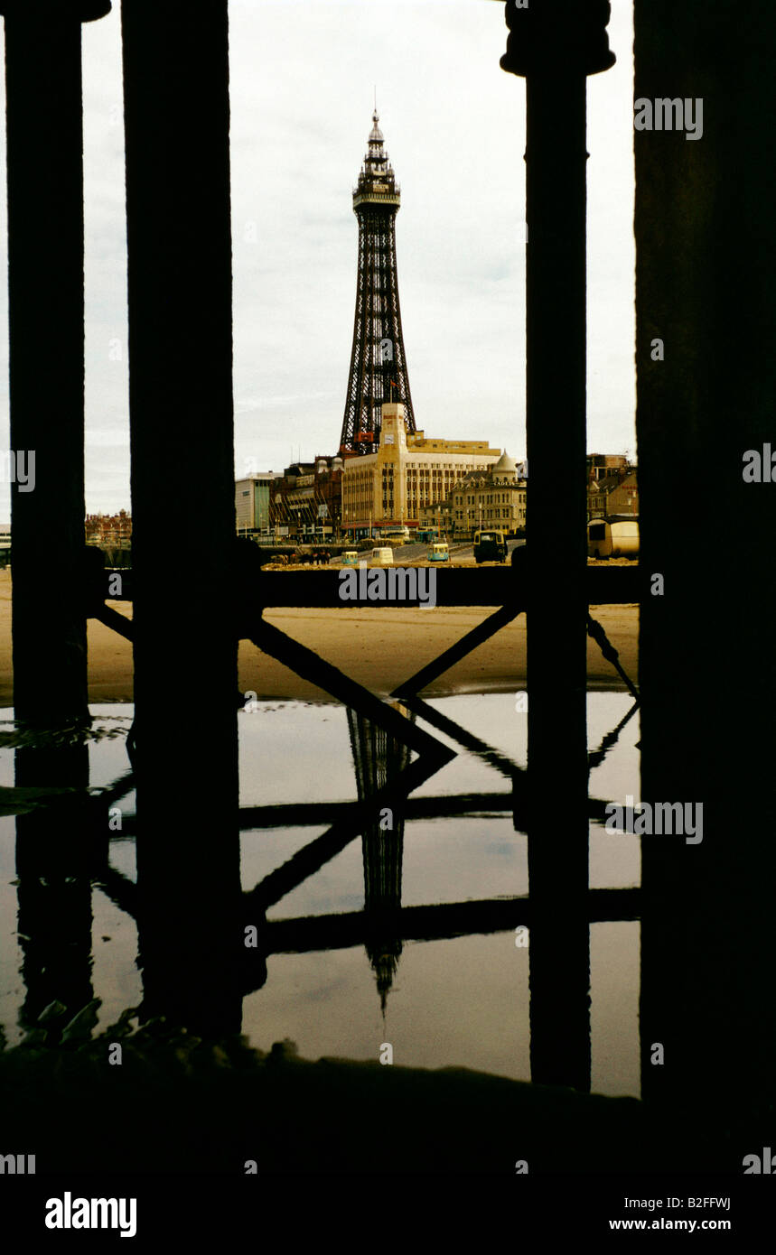 Blackpool tower reflection hi-res stock photography and images - Alamy