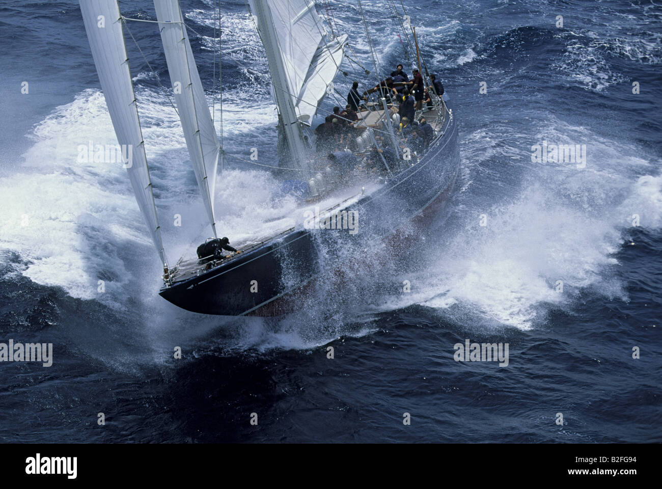 Classic sailing yacht j class Stock Photo - Alamy