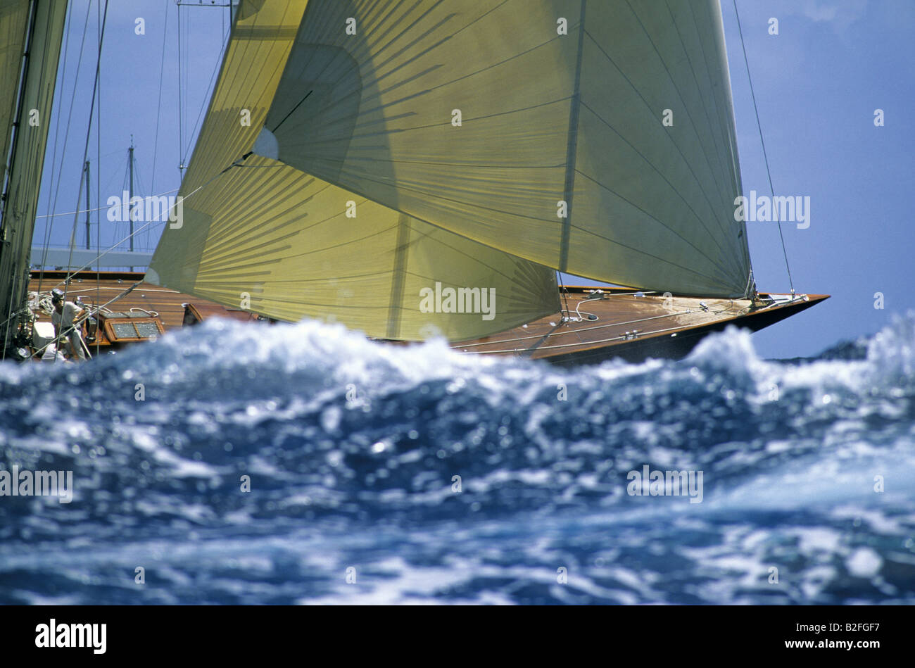 Classic sailing yacht J Class Stock Photo - Alamy