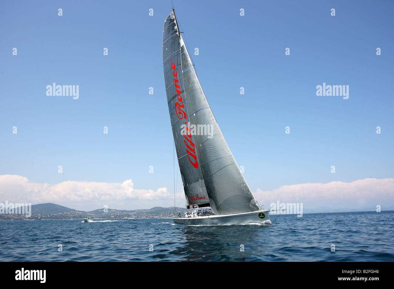 A Maxi Racing Yacht in action Stock Photo - Alamy