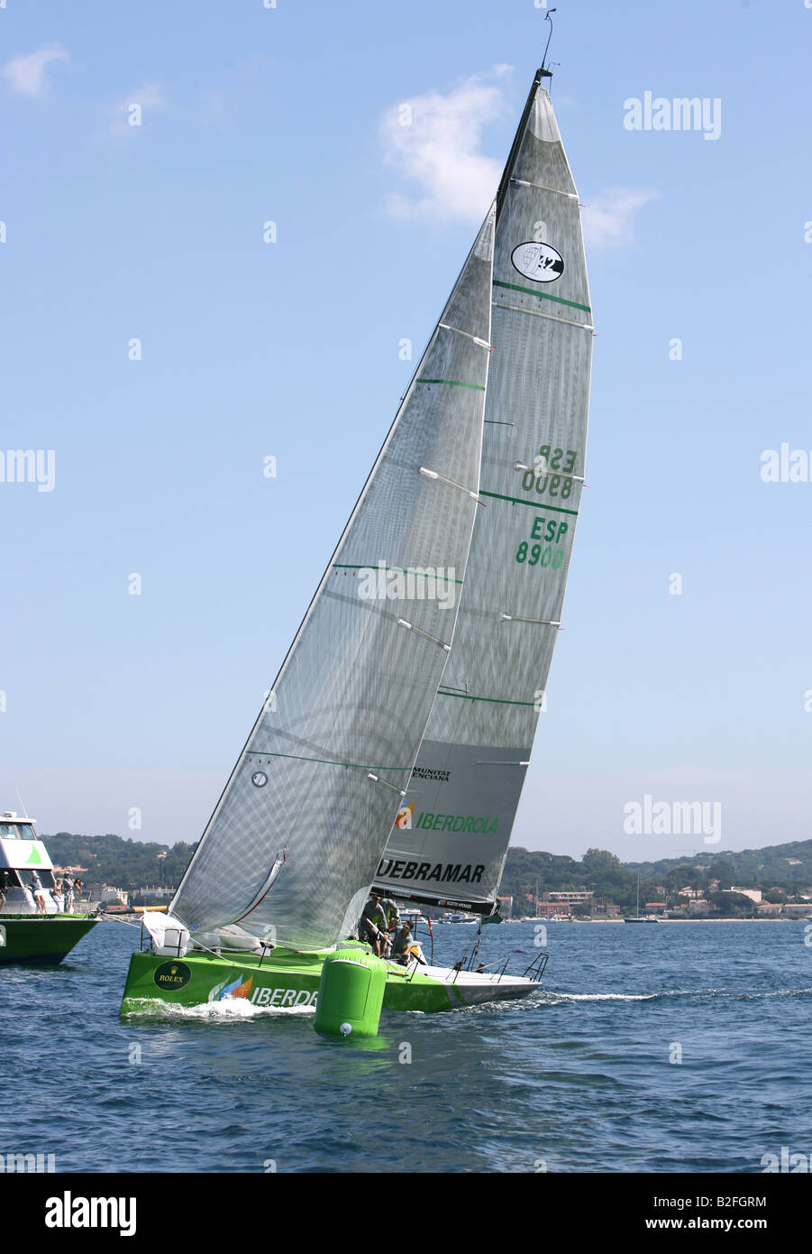 A yacht racing under sail Stock Photo - Alamy